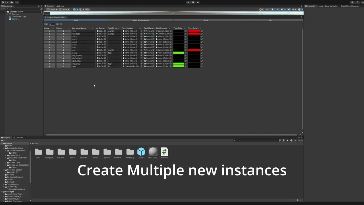 ScriptableObject Editor - Unity Extension