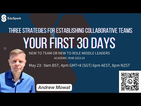 Your First 30 Days - 3 Key Strategies for New Middle Leaders | @edusparkworld