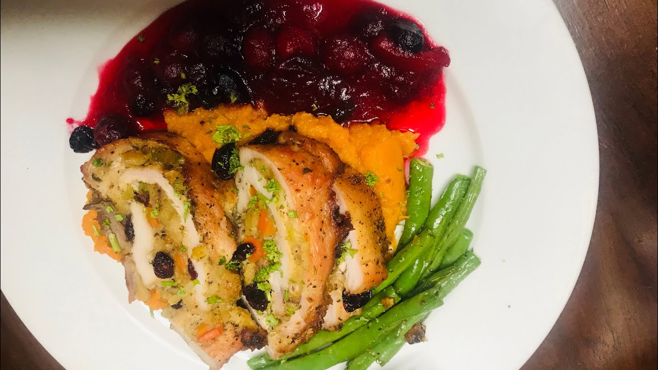 Stuffed turkey breast/thanksgiving dinner
