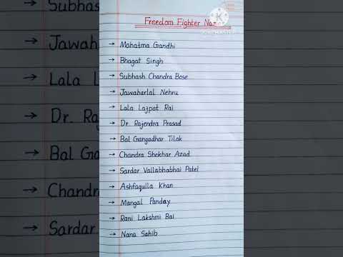 Freedom Fighters Name I #shorts #ytshorts #viral