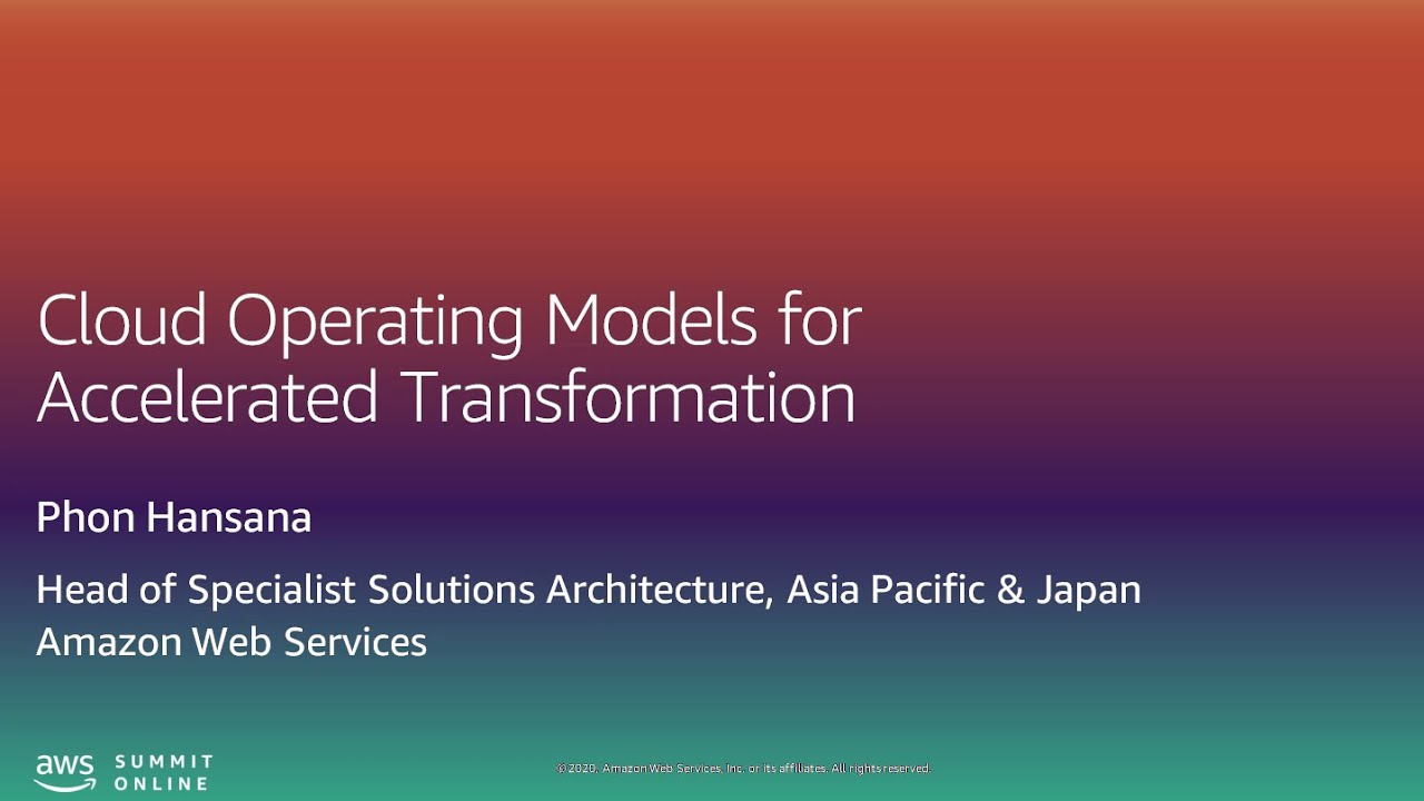 Cloud Operating Models for Accelerated Transformation - Level 200 (United States)