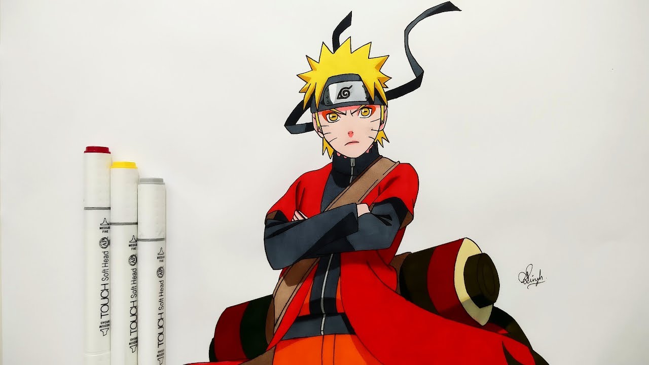 How To Draw Naruto Sage Mode - Step By Step (Tutorial) - Naruto Shippuden