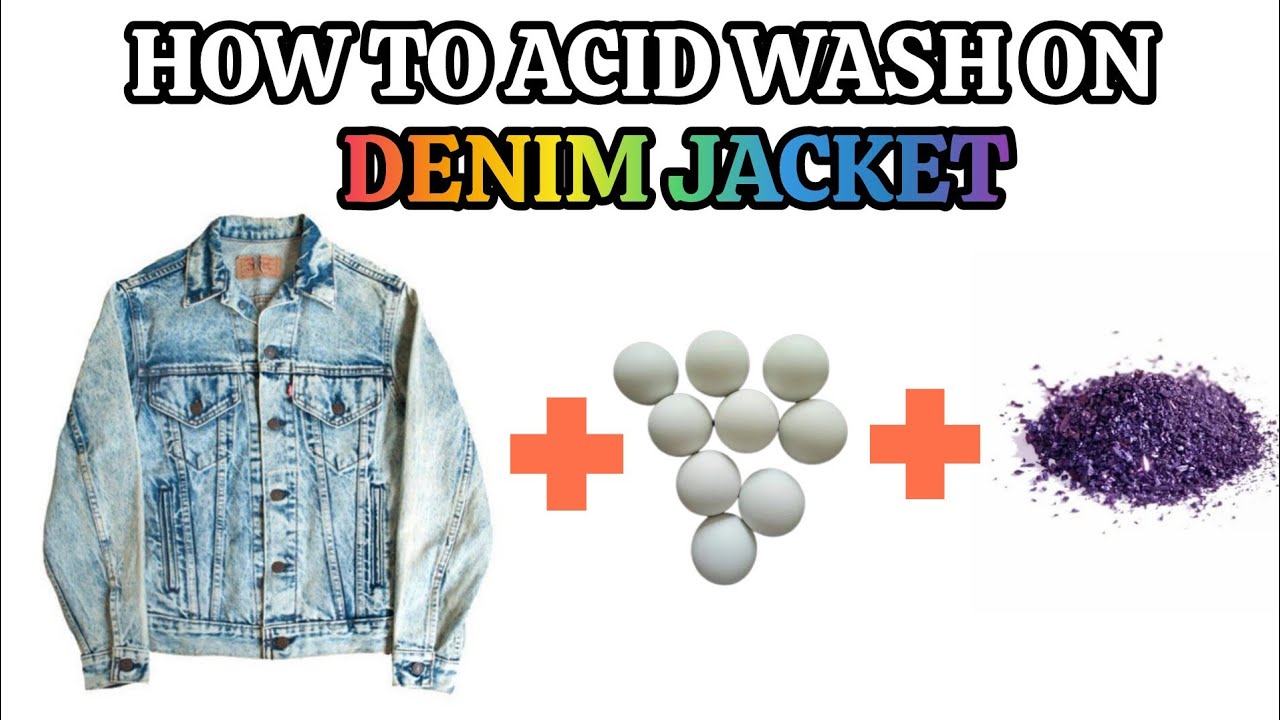 How to Acid Wash on Denim Jacket with Random Ball & Potassium Permanganate