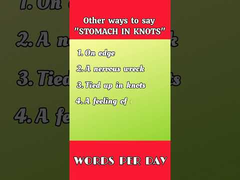 Other ways to say "STOMACH IN KNOTS" #englishlearners #englishlearning #youtubeshorts
