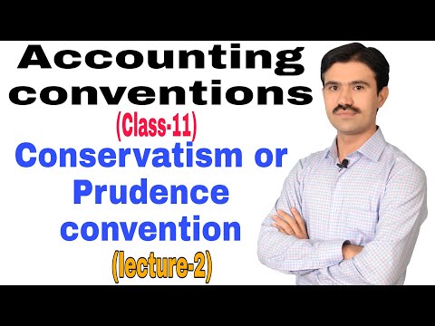 conservatism convention in accounting | prudence concept | urdu / hindi | accounts | Taimoor khalid