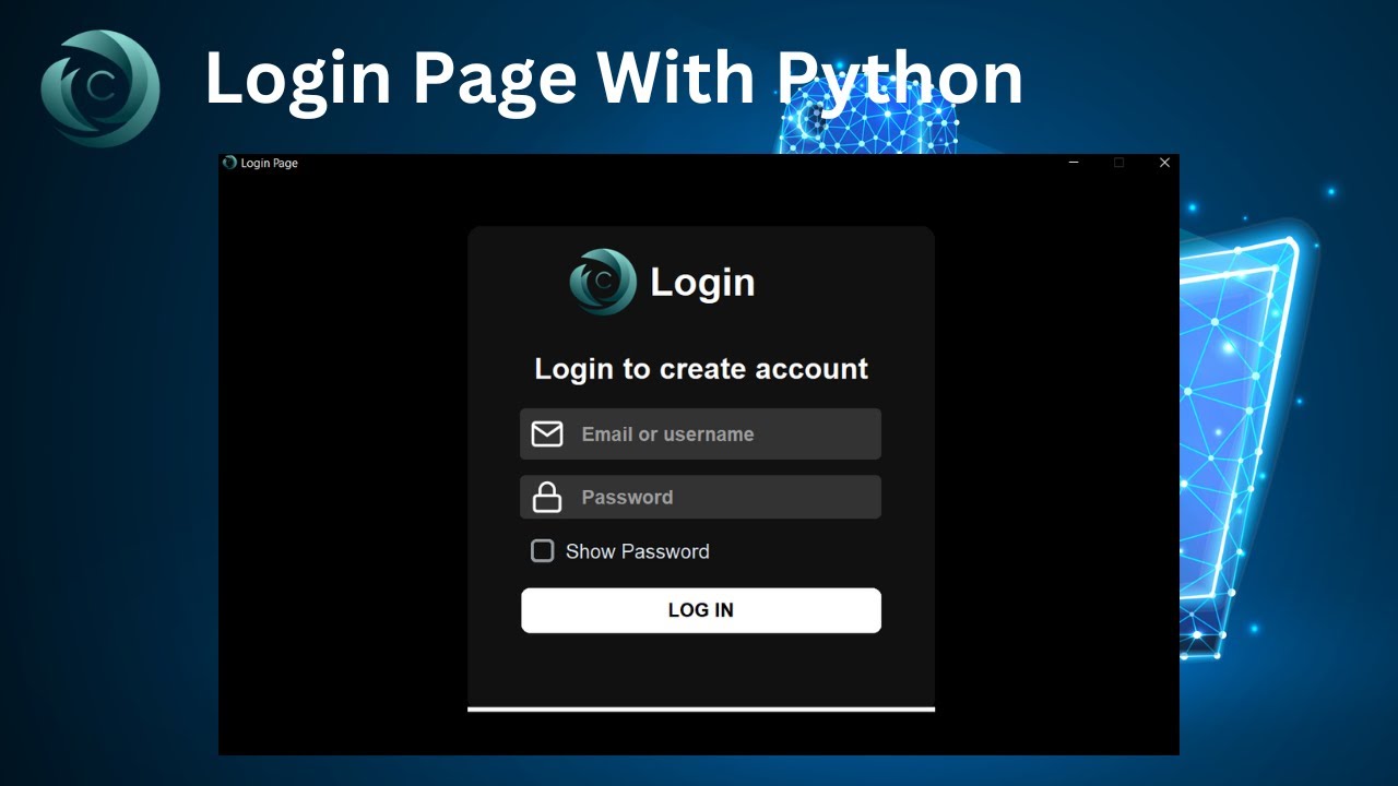 Modern Login Window With Python