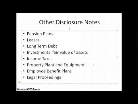 financial disclosures