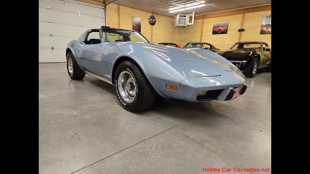 1977 Light Blue Corvette 4spd For Sale`