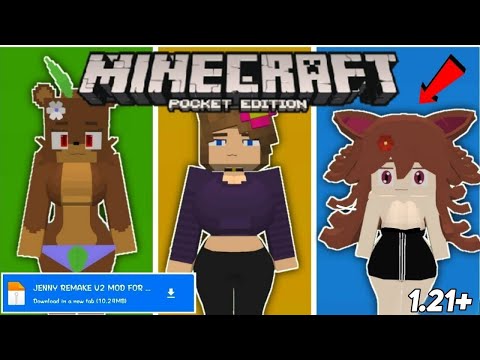 JENNY REMAKE V2 ADDON FOR MINECRAFT PE 1.21+ | JENNY 2 MOD FOR MINECRAFT PE 1.21.61+