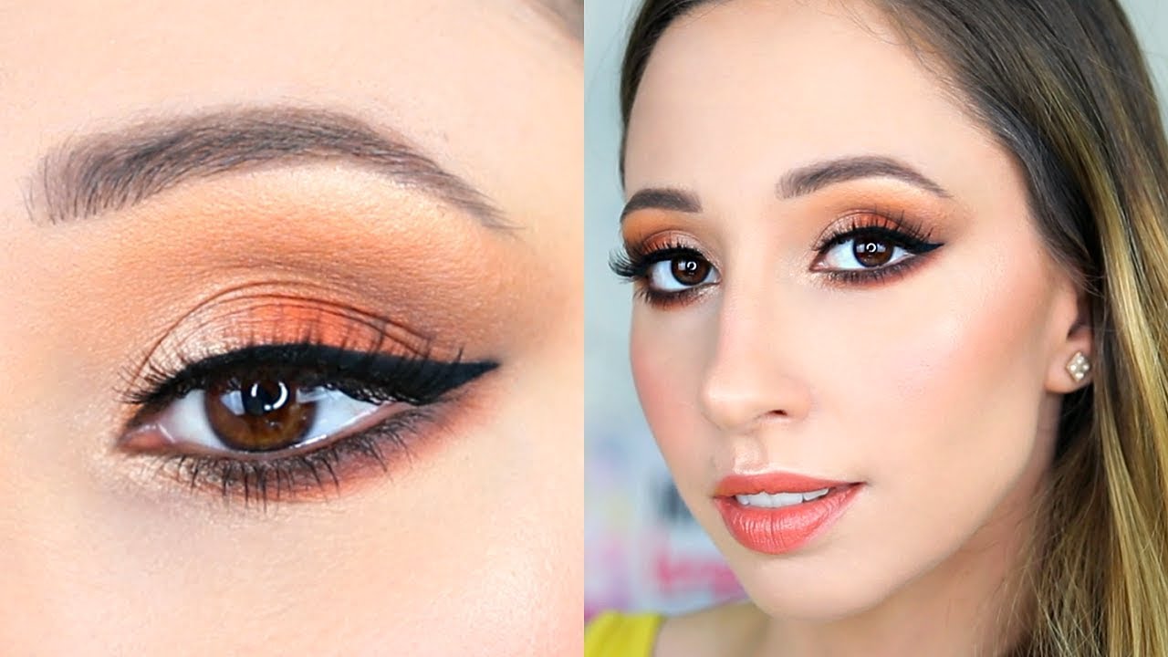 Easy Fall Inspired Brown And Orange Eyeshadow Tutorial