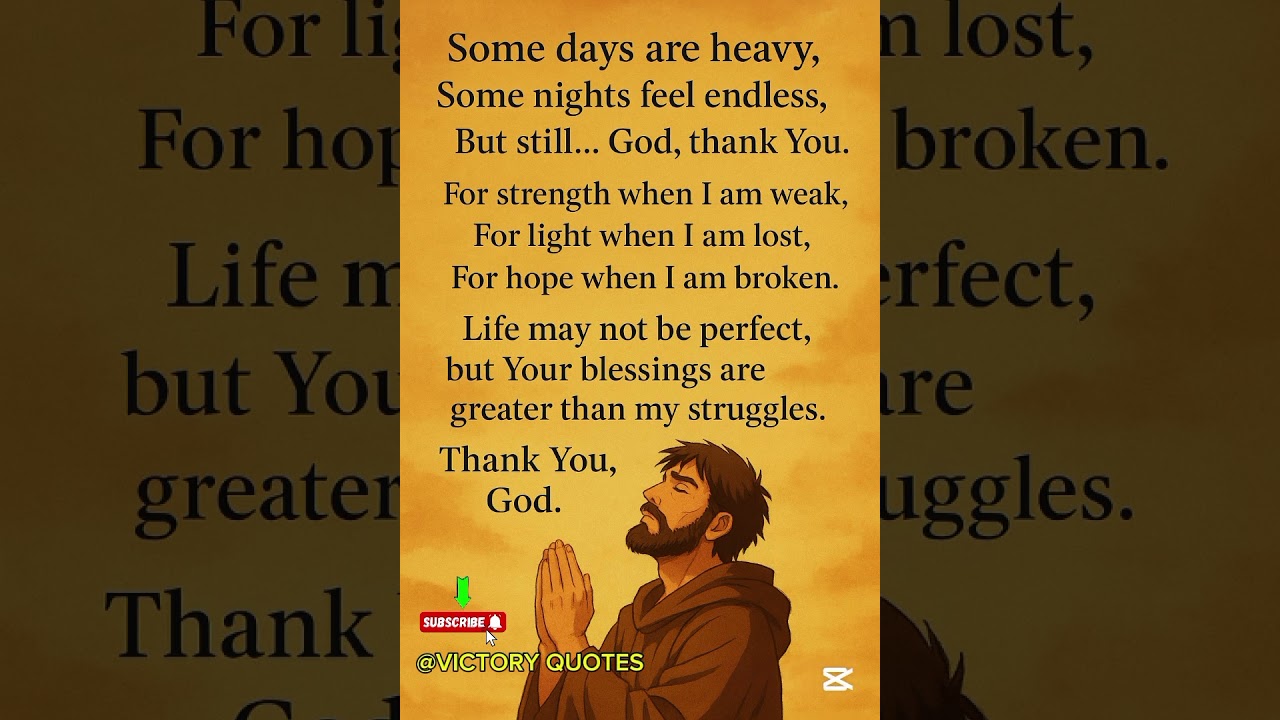 Life is Hard, But Thank You God 🙏 | Inspirational Quotes