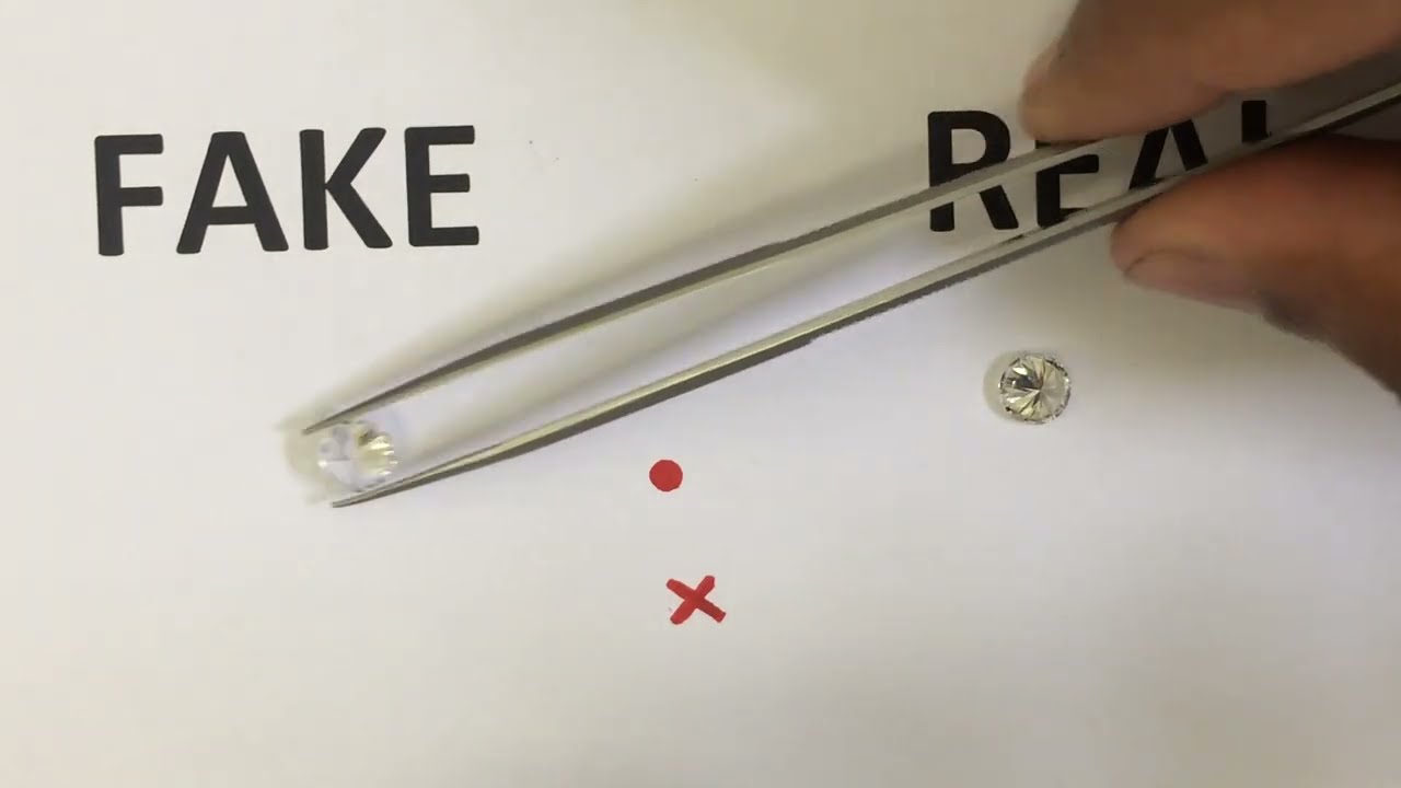 Diamond test | How to test if a diamond is REAL or FAKE using the Dot Test!