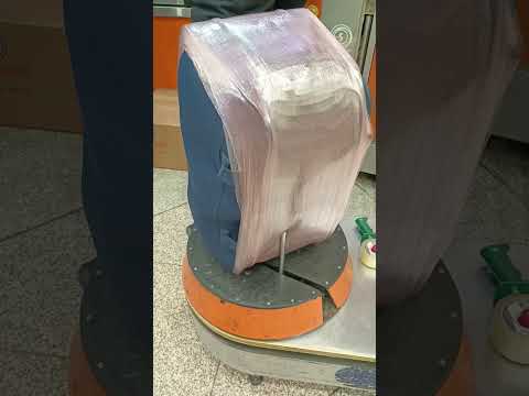 Baggage Wrapping at King Fahd International Airport, Dammam, Saudi Arabia - Safe Travels!๐ #travel