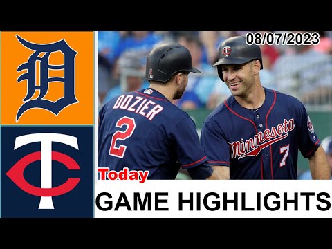 Detroit Tigers vs Minnesota Twins GAME HIGHLIGHTS [TODAY] |  August 07, 2023 | MLB 2023