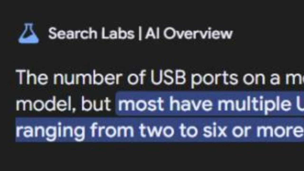 google ai: USB malfunction
