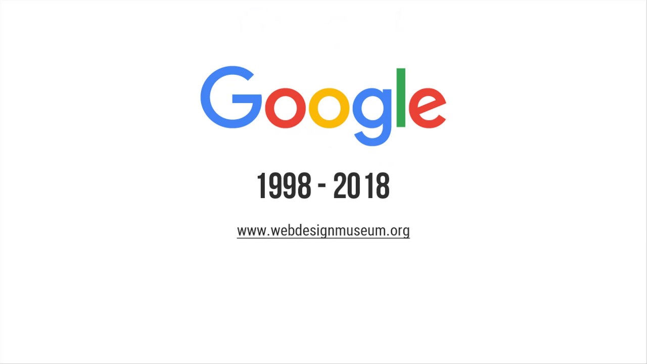 Google homepage evolution 1998–2018