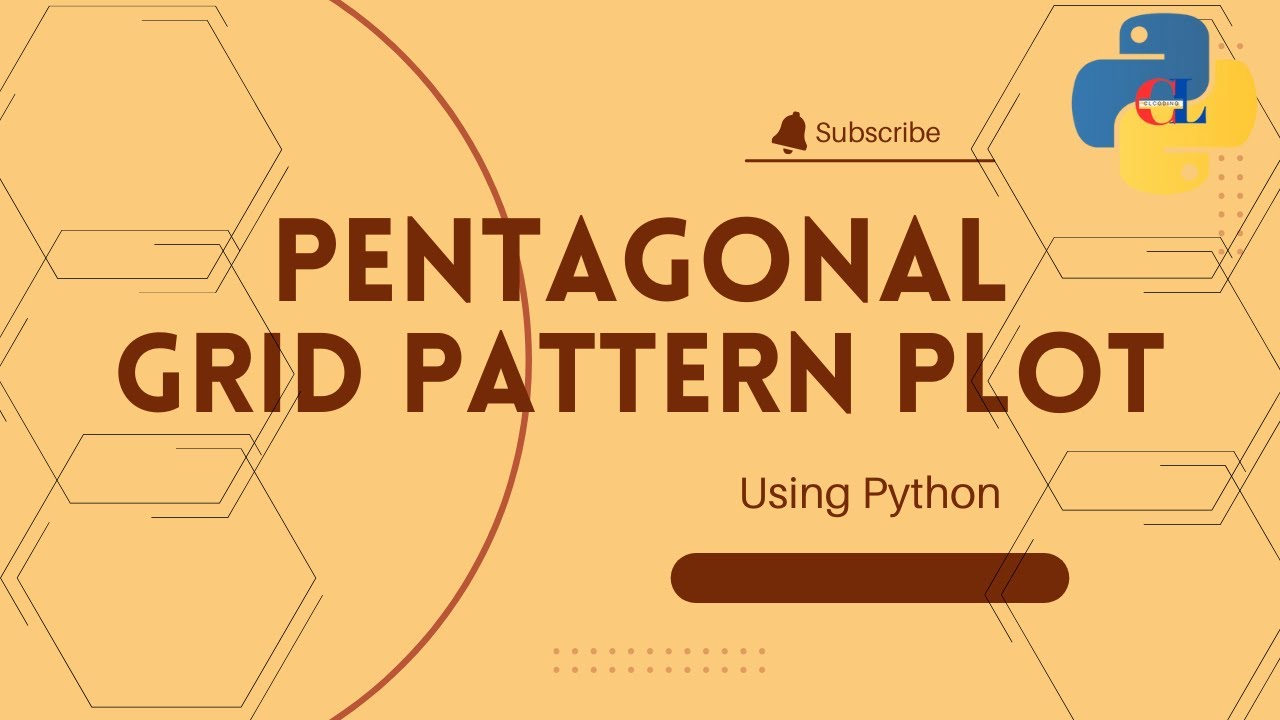 Pentagonal grid pattern plot using python