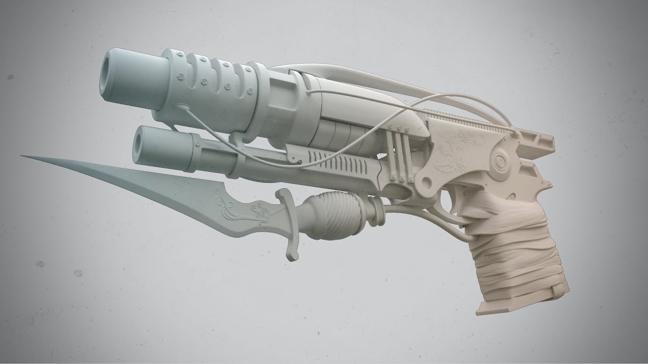 Day 2 - Sci-fi Weapon Timelapse