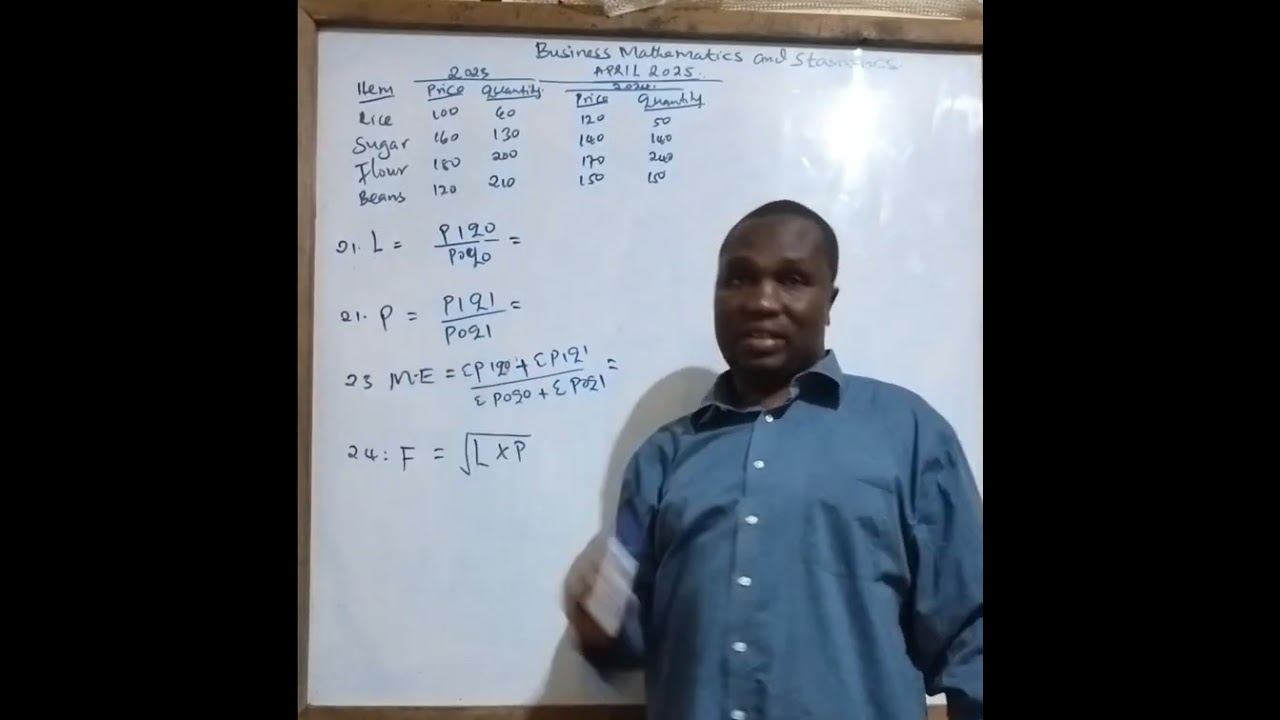 Business Mathematics and Statistics. Part 2 Revision April 2025.