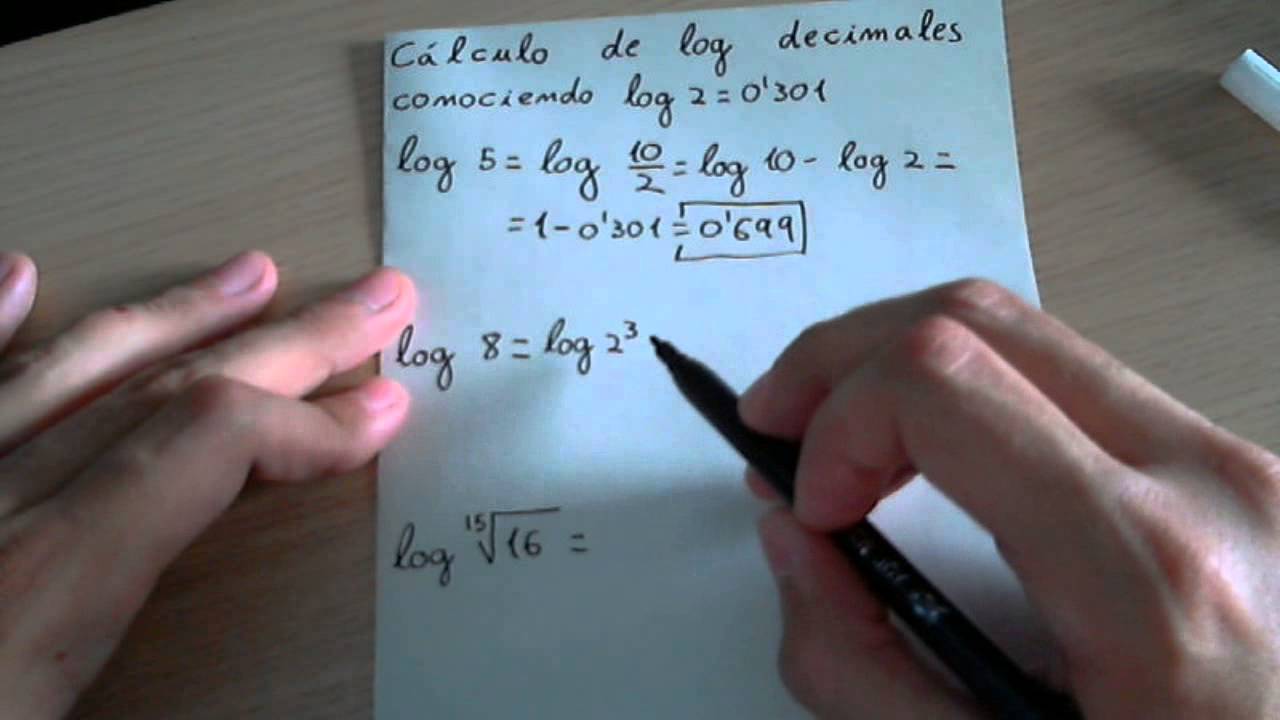 Cálculo de logaritmos decimales