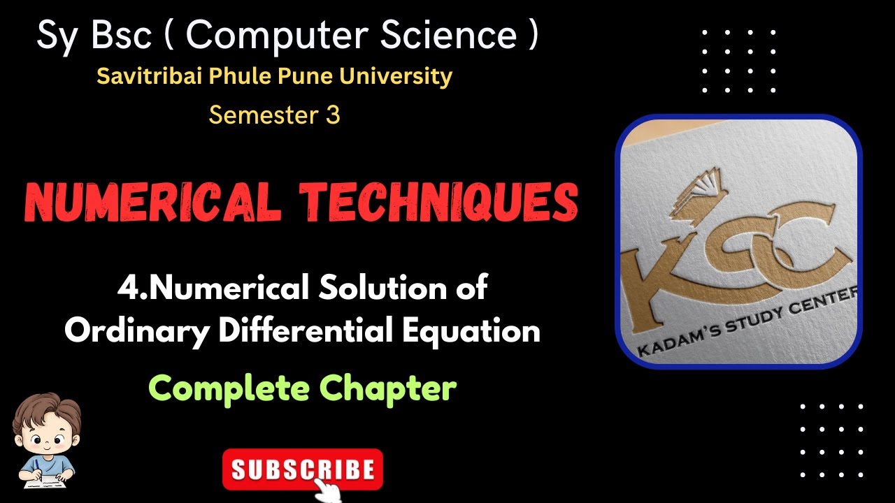 Sy BCS || Sem 3 || Numerical Techniques || 4. Numerical Solution of Ordinary Differential Equation