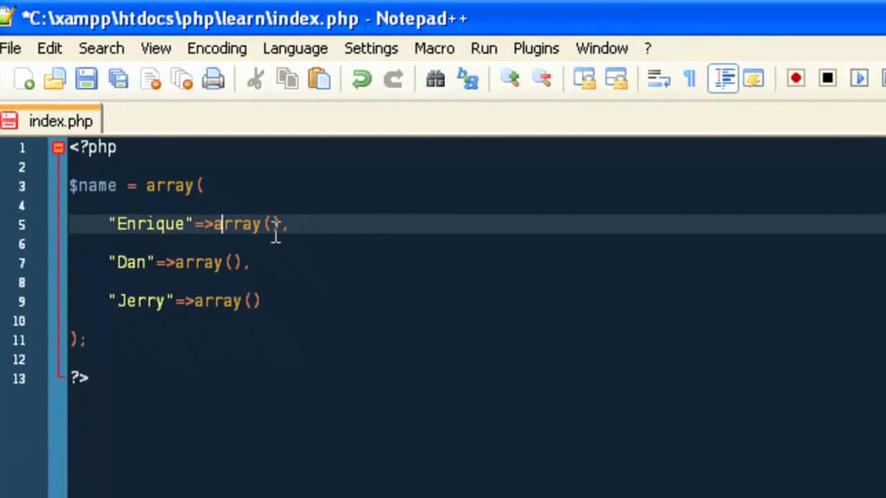 Intro into PHP - 9 - Multidimensional Array
