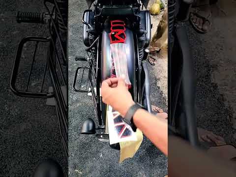 Royal Enfield 350 Black Red Sticker modification #royal Enfield bs6 classic all colour and sticker