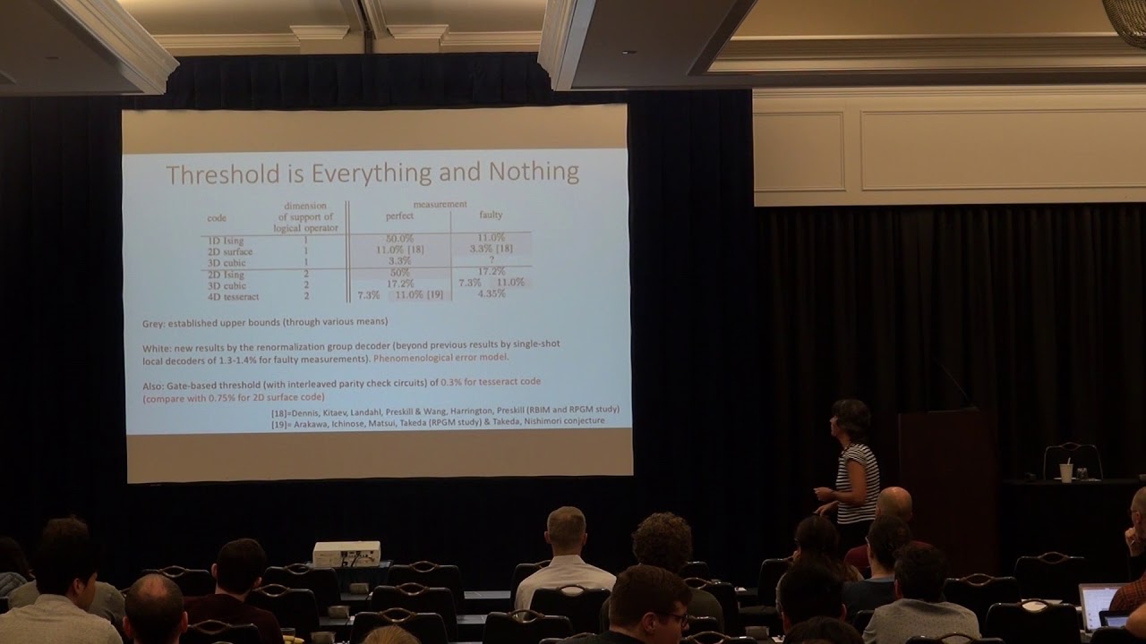 Barbara Terhal: Renormalization group decoder for a four-dimensional toric code