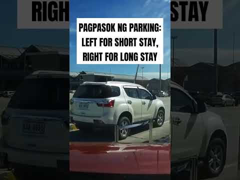 PAGPASOK NG CLARK AIRPORT PARKING: LEFT FOR SHORT TERM STAY, RIGHT FOR LONG TERM STAY