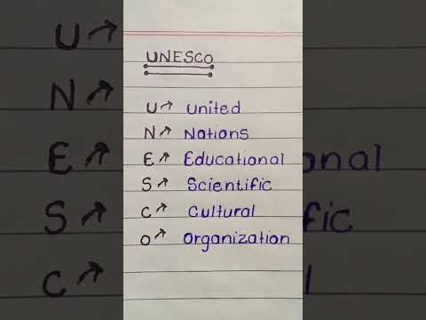 Full form of UNESCO in English||#shorts