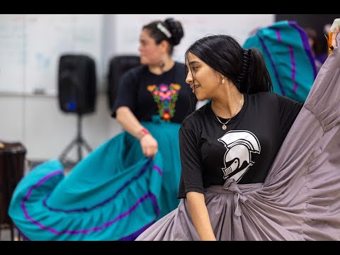 Silvia Gallegos teaches Tulsa Honor Academy students ballet folklorico