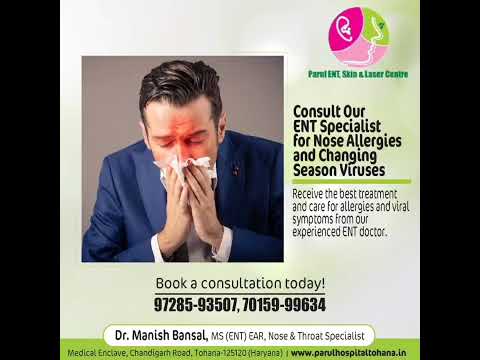 # parul hospital tohana # ear nose throat issues. contact us 9728593507