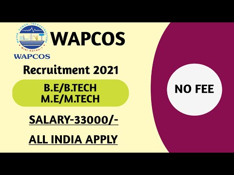 WAPCOS RECRUITMENT 2021 | WAPCOS VACANCY 2021 | WAPCOS VACANCY 2021 OFFLINE FORM