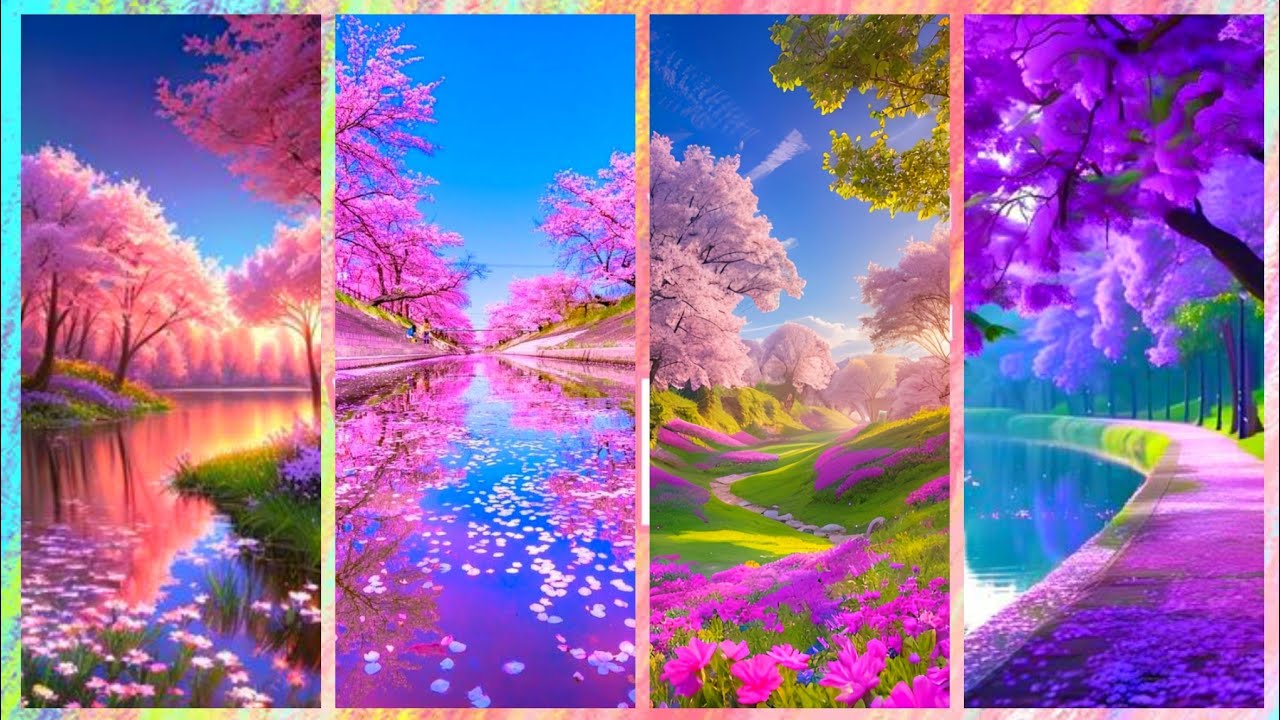Pink Nature Love Animation Cute Wallpapers @Nature Beautiful Wallpapers