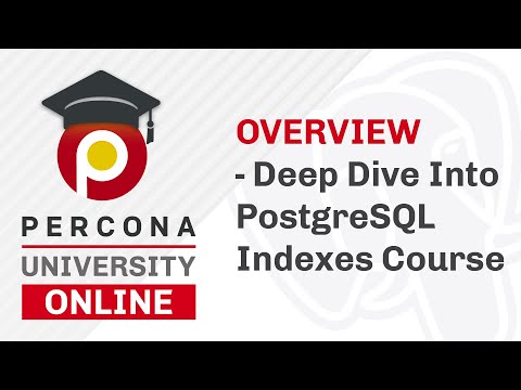 Learn Lesson 1 Overview Deep Dive Into PostgreSQL Indexes Course Percona University Online ...