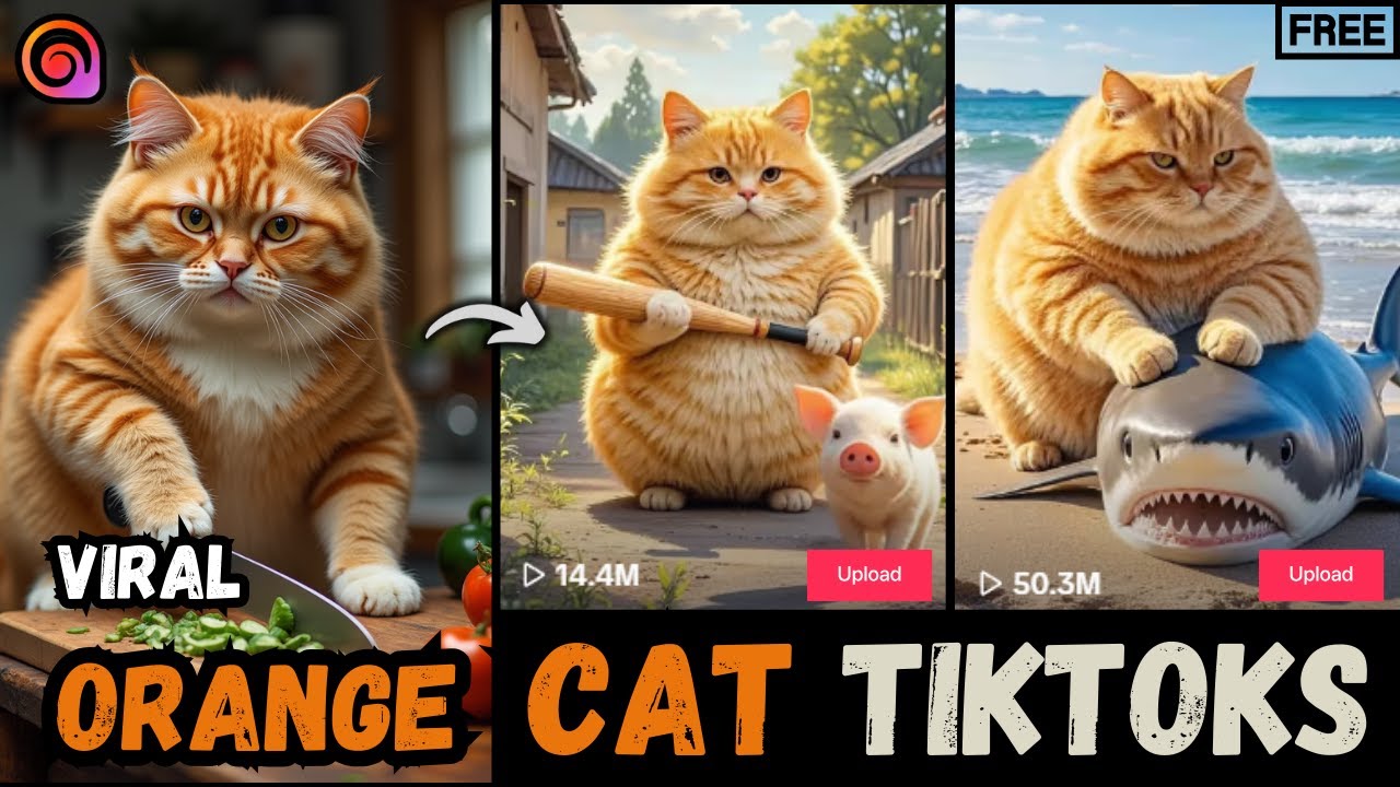 How to Create VIRAL ORANGE CAT TikToks Using AI (Prompts Included)