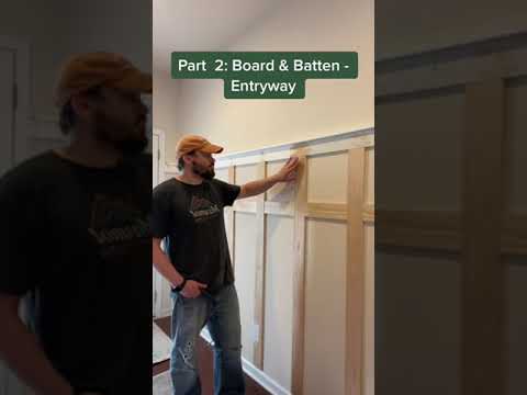 Board & Batten Wall Feature for Entrance