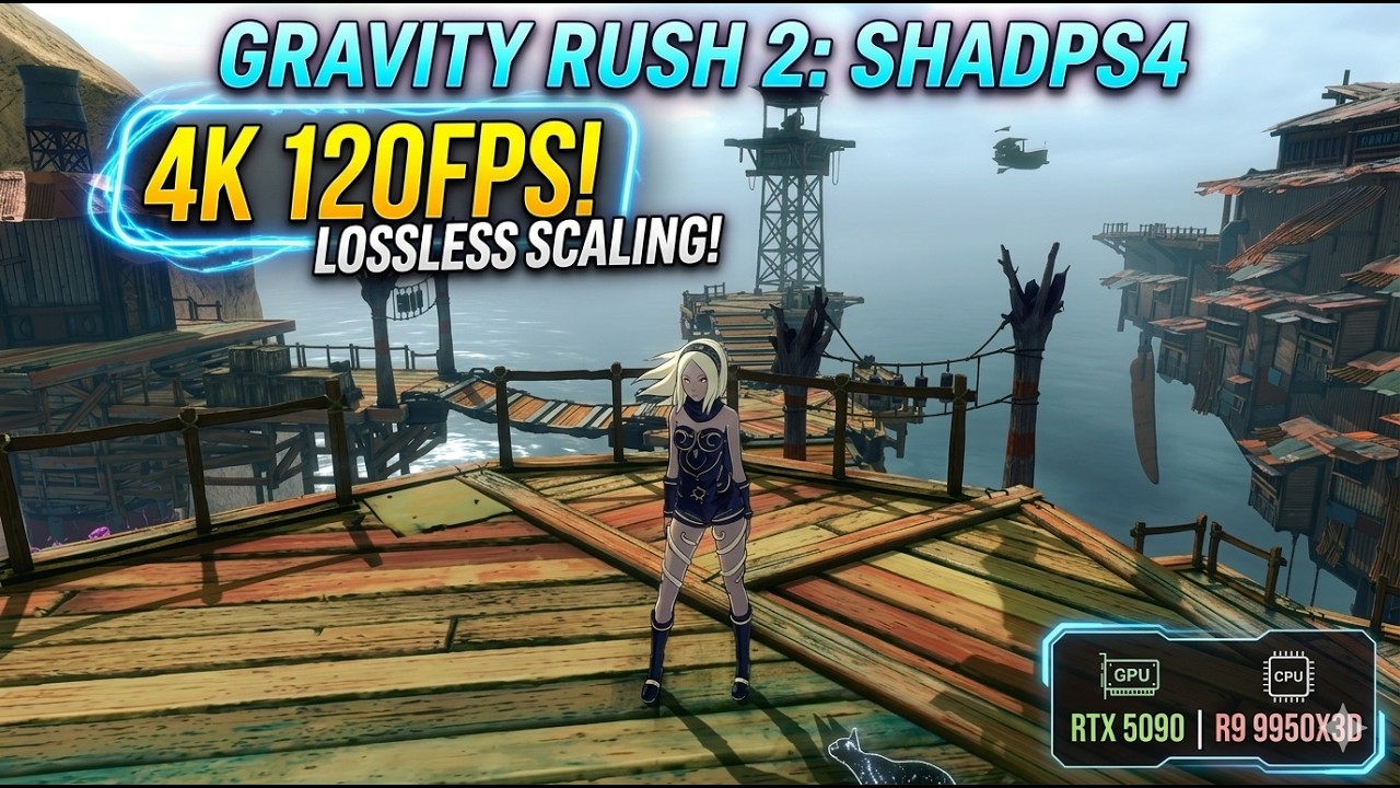 Stunning Gravity Rush 2 4K 120FPS on ShadPS4 - Lossless Scaling Magic (9950X3D)