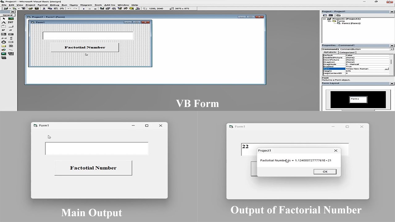 How To Find The Factorial Of a Given Number In VB 6.0