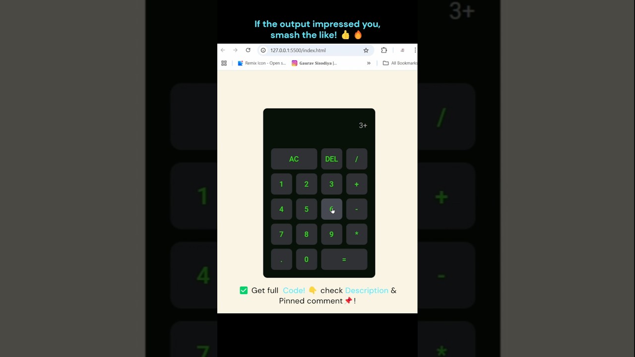 🔢 Simple Calculator Using HTML, CSS & JavaScript #webdevelopment #coding #htmlcssjs