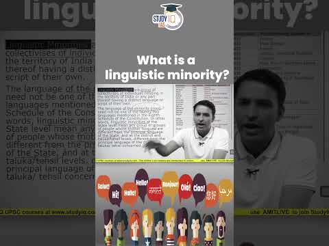 What is a linguistic minority? # india #polity