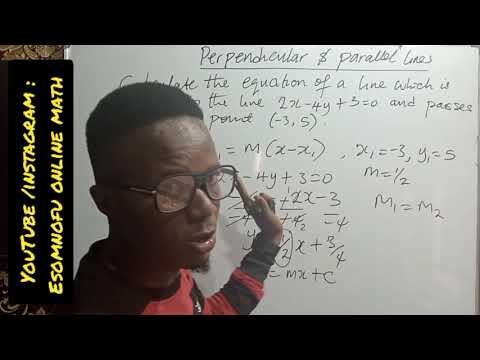 Parallel and perpendicular lines | Equation of a straight line