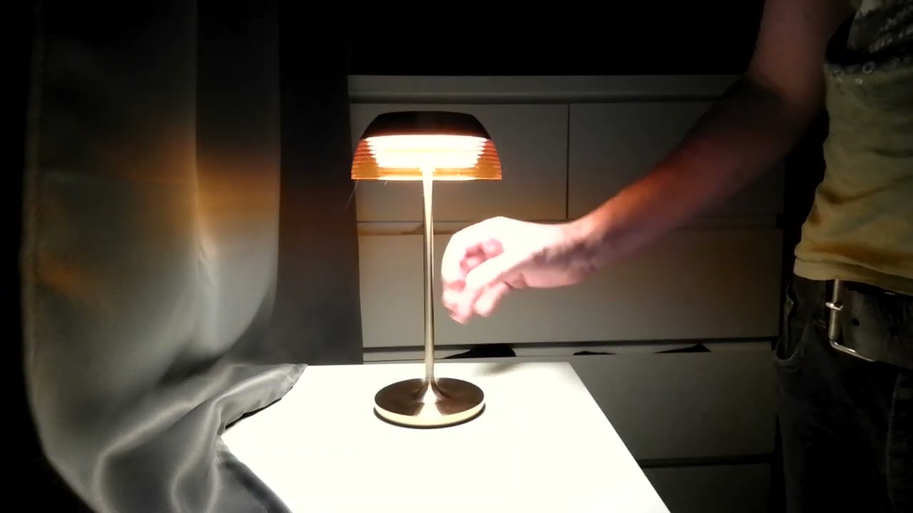 Lutris Monte-Carlo Cordless Table Lamp Video 2 Rigid Shade Sunset The Ritz Quality In My Opinion