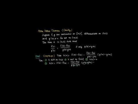 M 11 01 Cauchy's Mean Value Theorem
