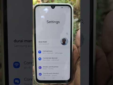 Accounts and backup settings in Samsung mobiles