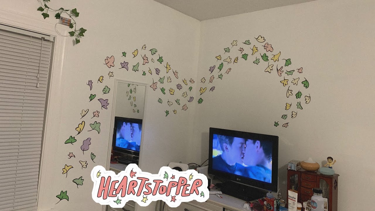 making heartstopper leaves for my wall :)