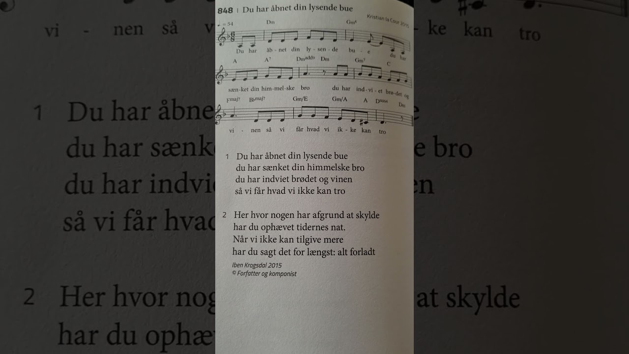 Dds 848 Du har åbnet din lysende bue