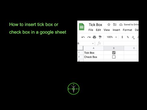 How to insert tick box or check box in a google sheet