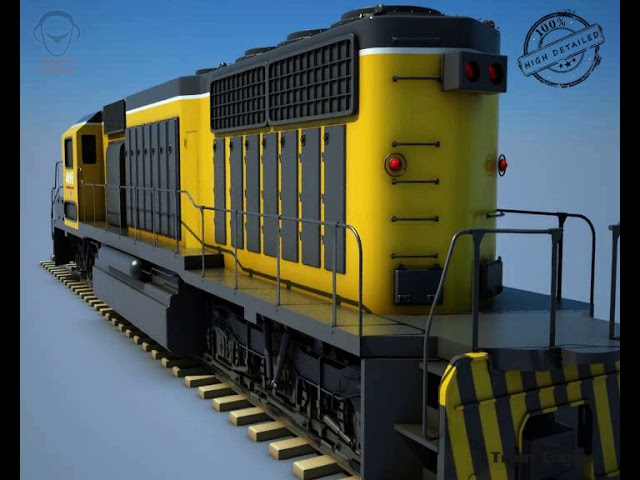 Train Engine v2 3D Model - FlatPyramid