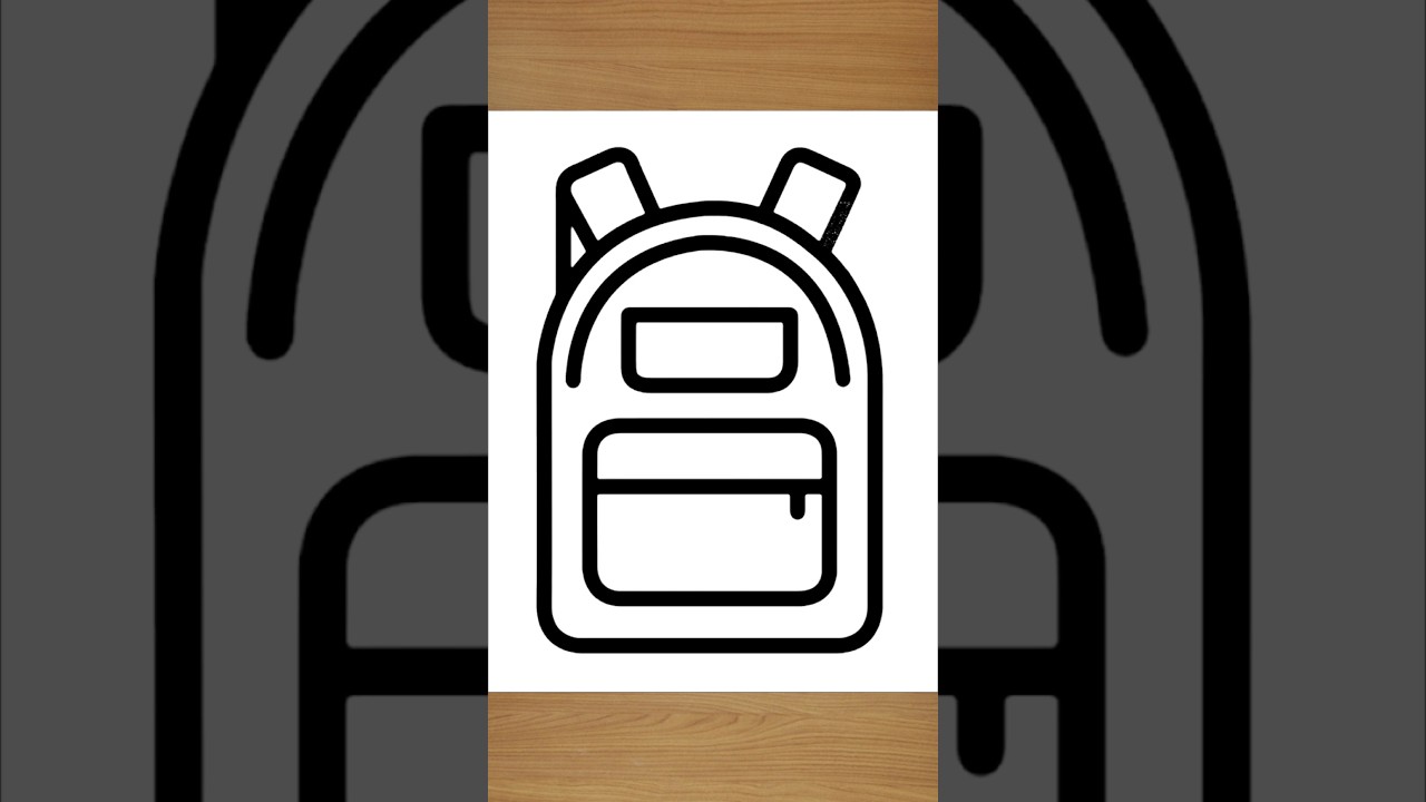 How to draw a BACKPACK 🎒 #bag #backpack #laptopbackpack